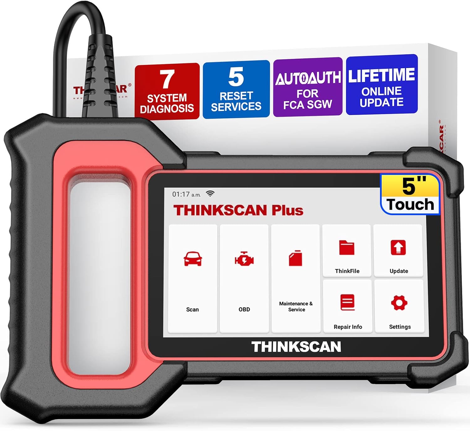 Amazon.com: THINKCAR OBD2 Scanner, ThinkScan Plus S7 ABS,SRS,ECM,TCM ...