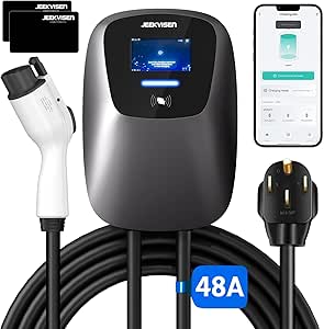 Amazon.com: JEEKVISEN Level 2 EV Charger 48Amp 240V NEMA 14-50 Plug: Electric Vehicle Charging ...