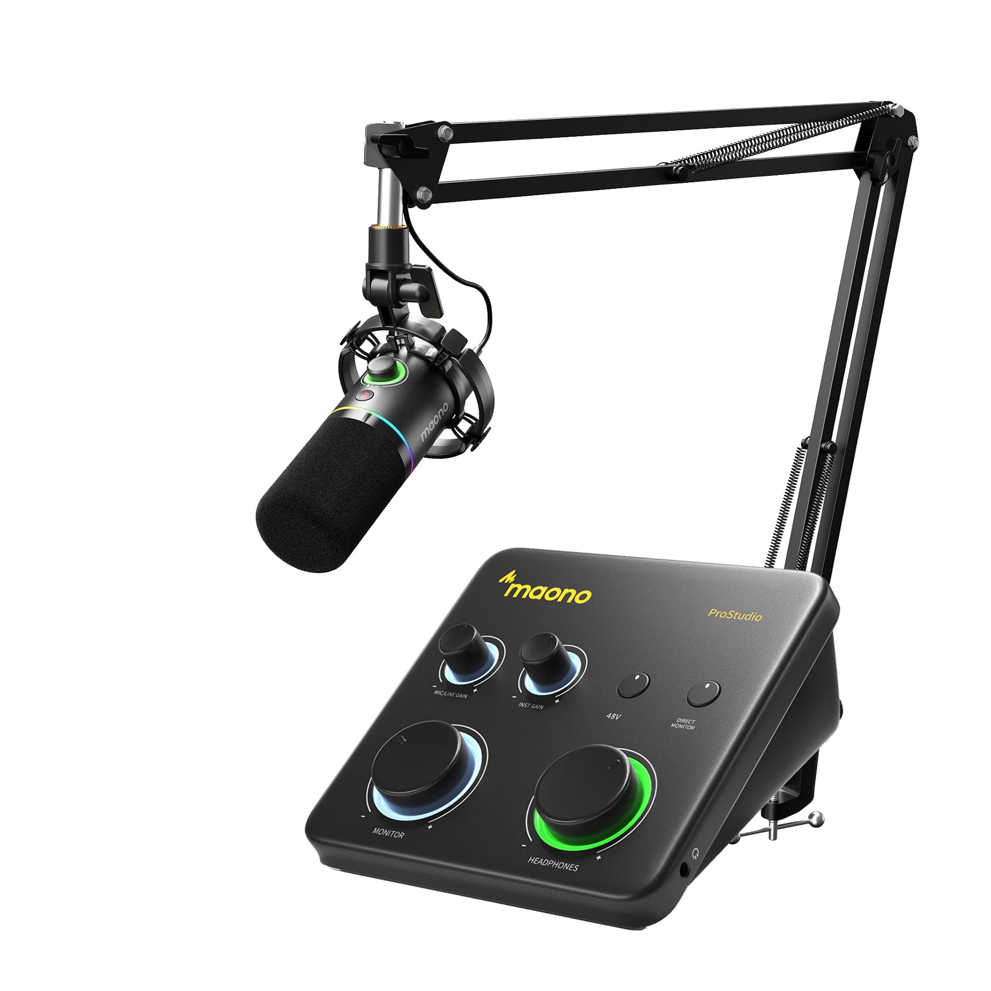 Amazon.com: MAONO USB Audio Interface for PC and XLR/USB Dynamic ...