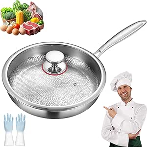 Amazon.com: Titanium Hammered Pan Pro with Lid, 100% Pure titanium pans ...