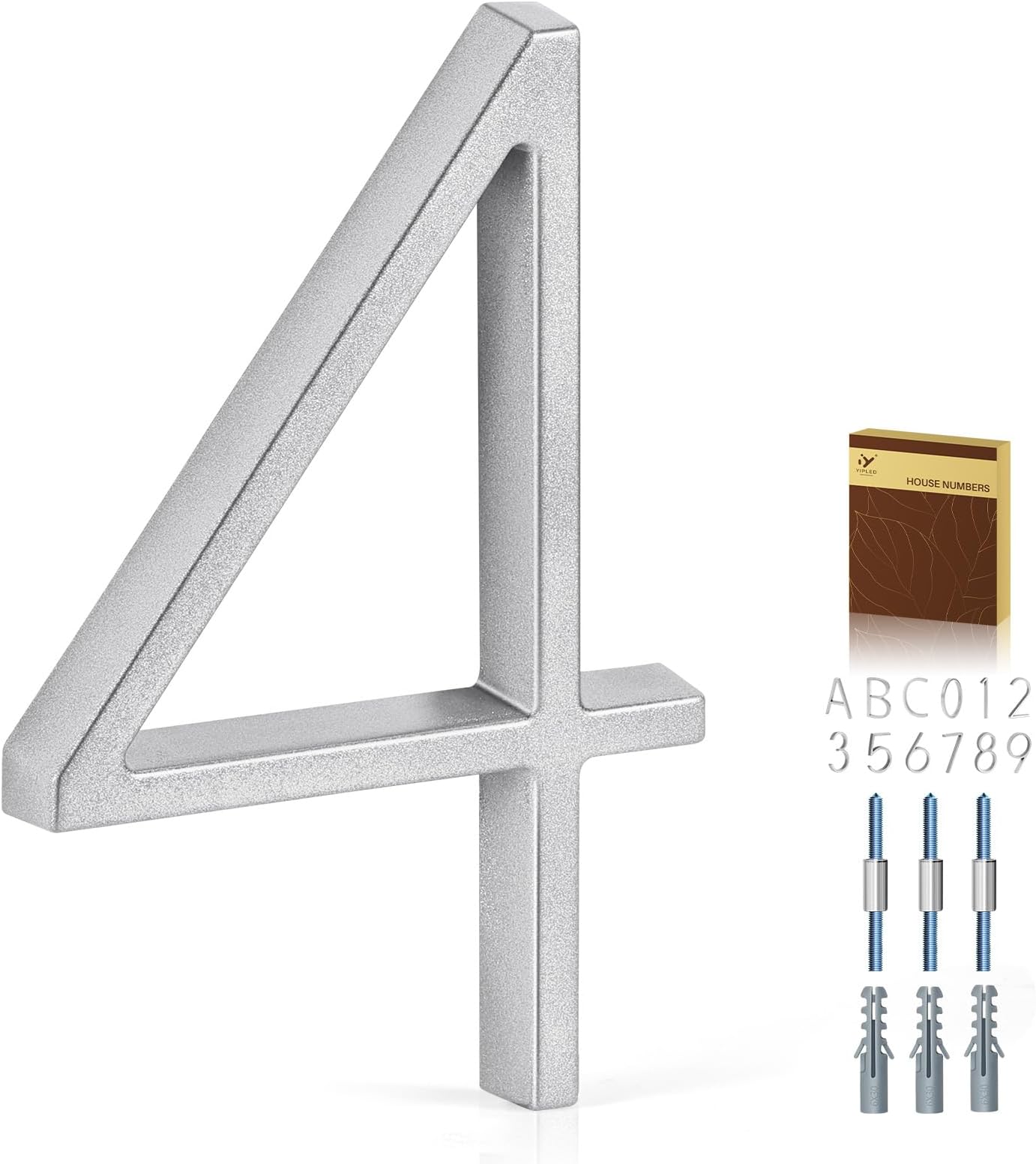 Amazon.com: YIPLED 5 Inch House Numbers for Outside, Metal Address ...