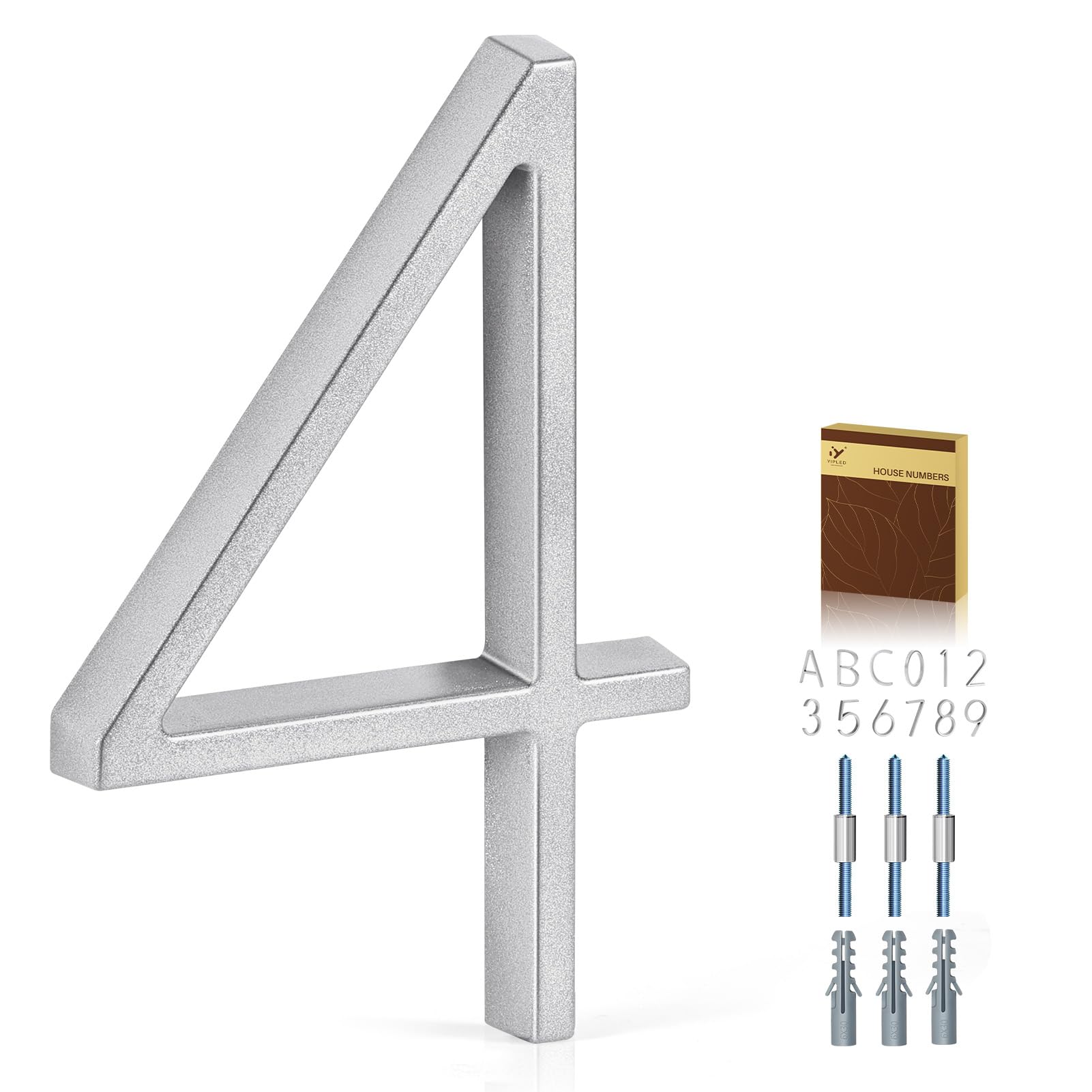 Amazon.com: YIPLED 5 Inch House Numbers for Outside, Metal Address ...