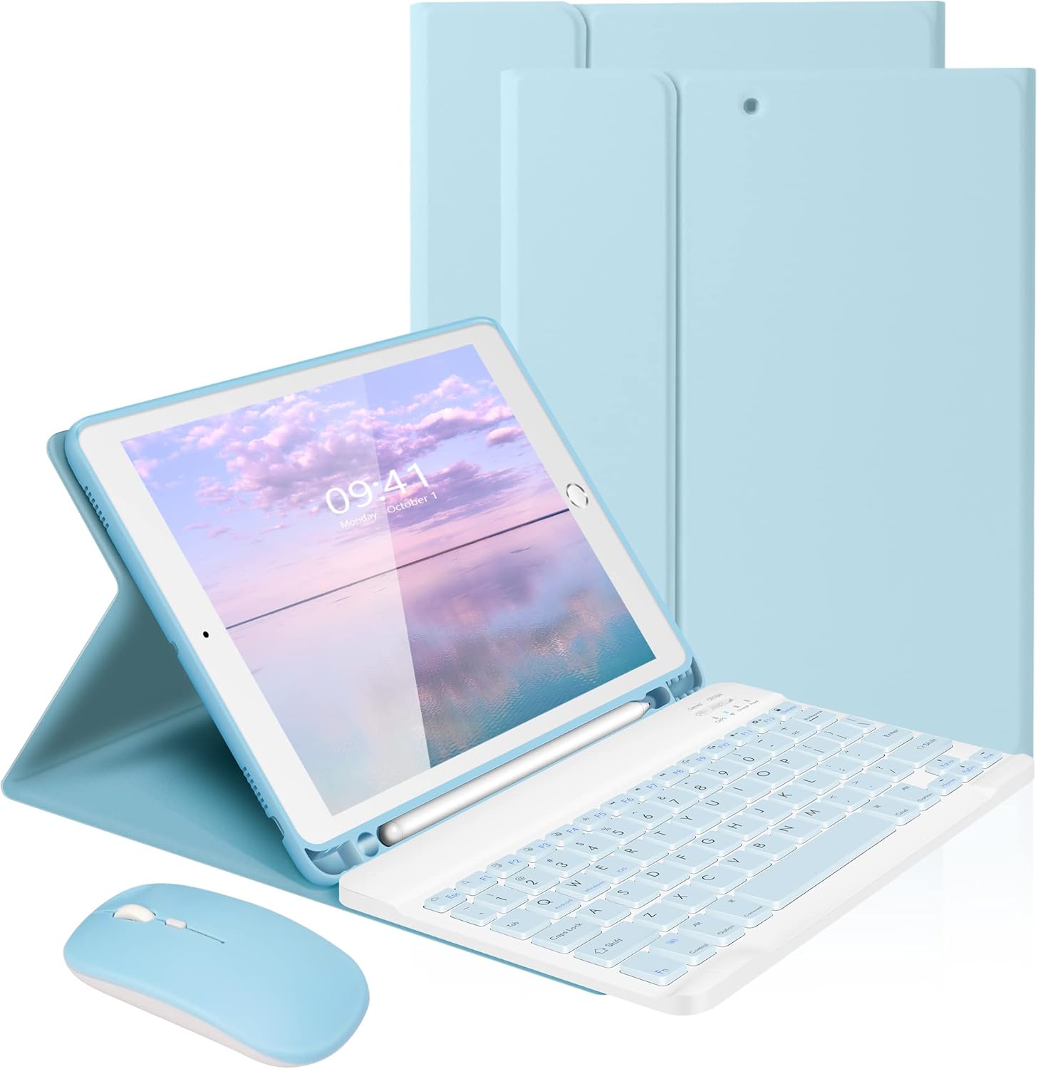 Amazon.com: LAMA Wireless Keyboard Case with Mouse for iPad 10.2" 9th ...