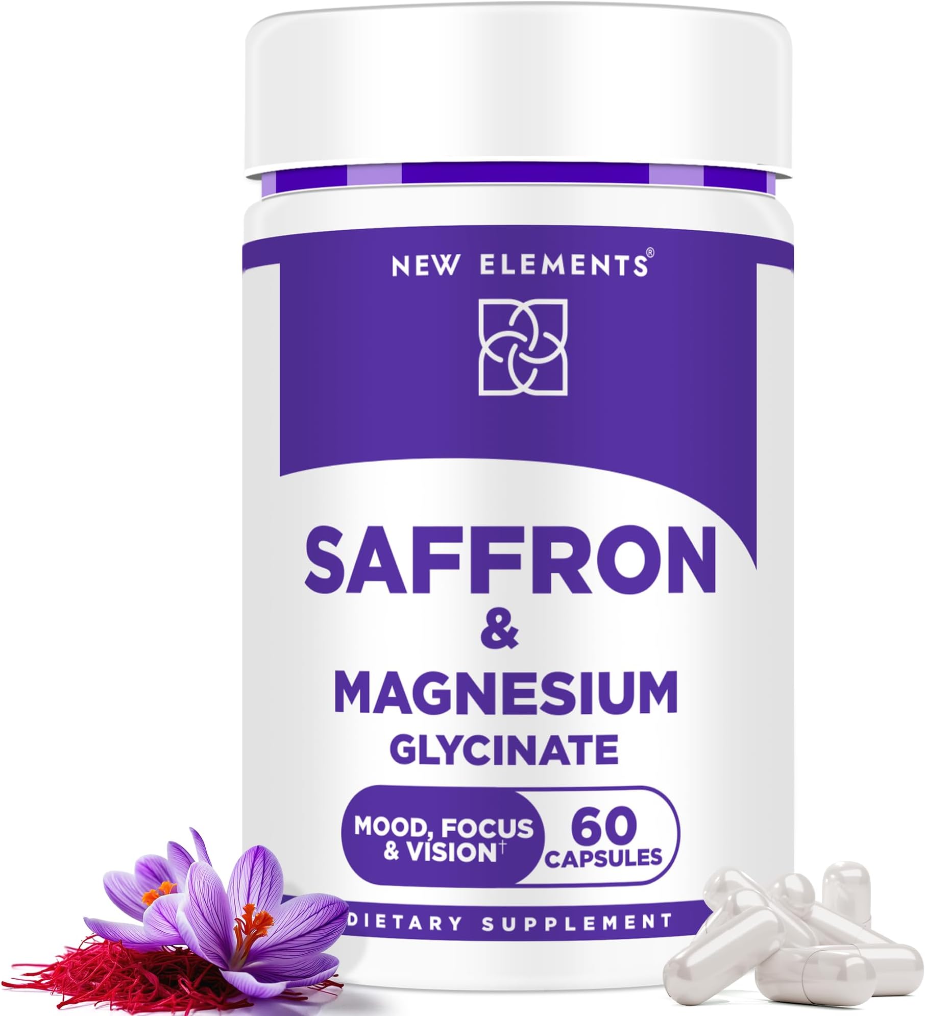 Amazon.com: Premium Saffron Extract 8.85mg with Magnesium Glycinate ...