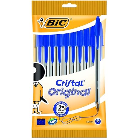 BIC Orange Original Fine Ballpoint Pens, Writing Pens with Long-Lasting ...