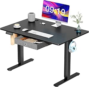 Amazon.com: SMUG Standing Desk with Drawer Electric Height Adjustable ...