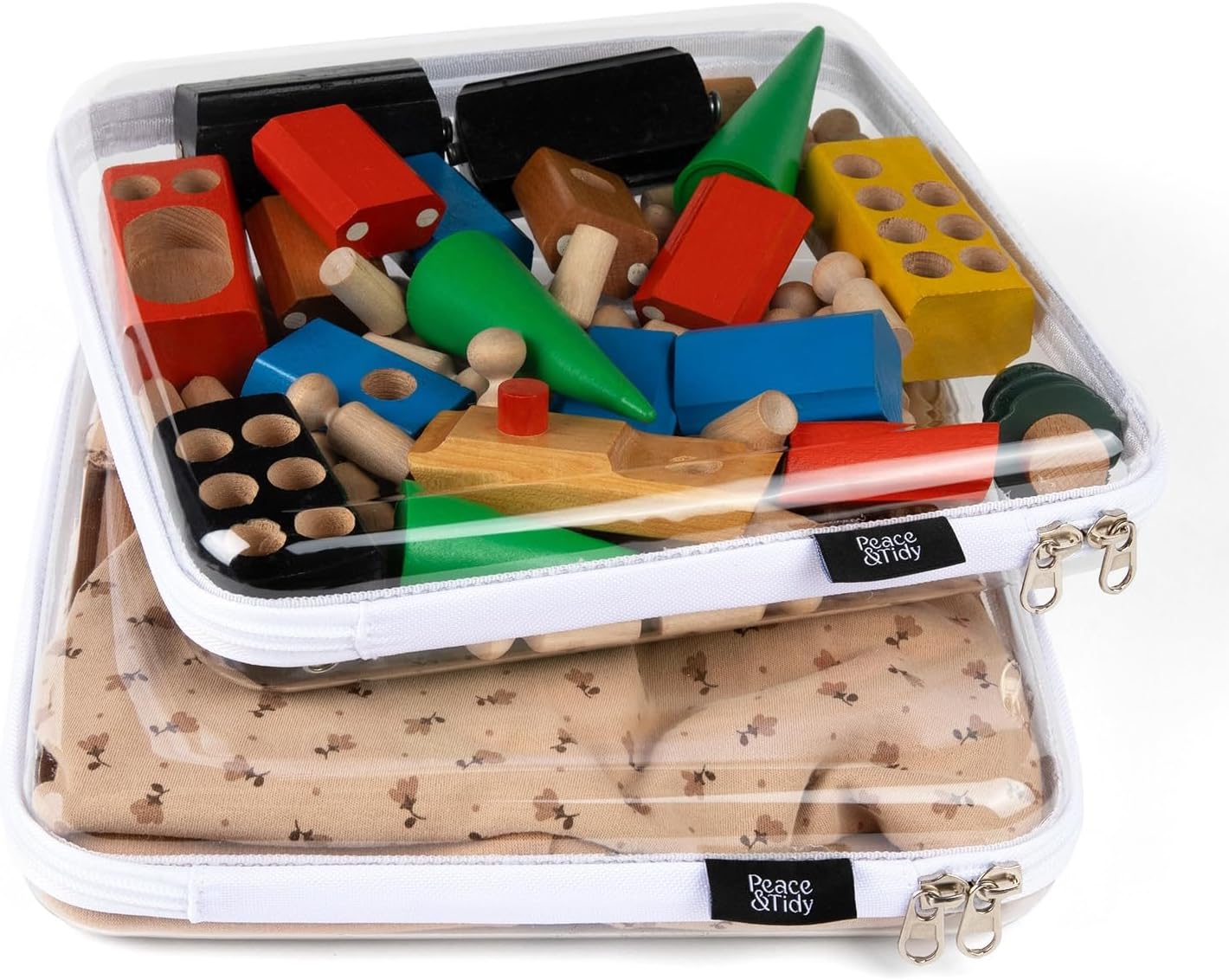 Amazon.com: Peace & Tidy Clear Zippered Storage Bin – 10"x10 ...