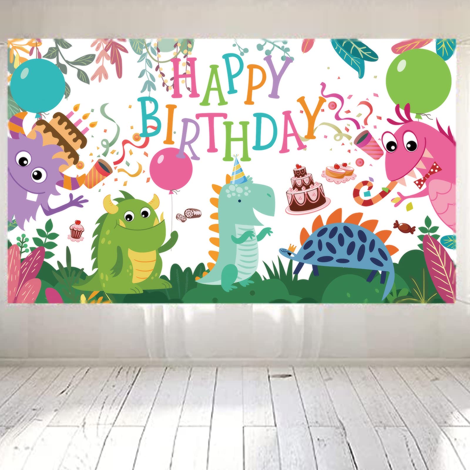Gugelives Dinosaur Wall Backdrop Dinosaur Birthday Backdrop 72 8 X ...