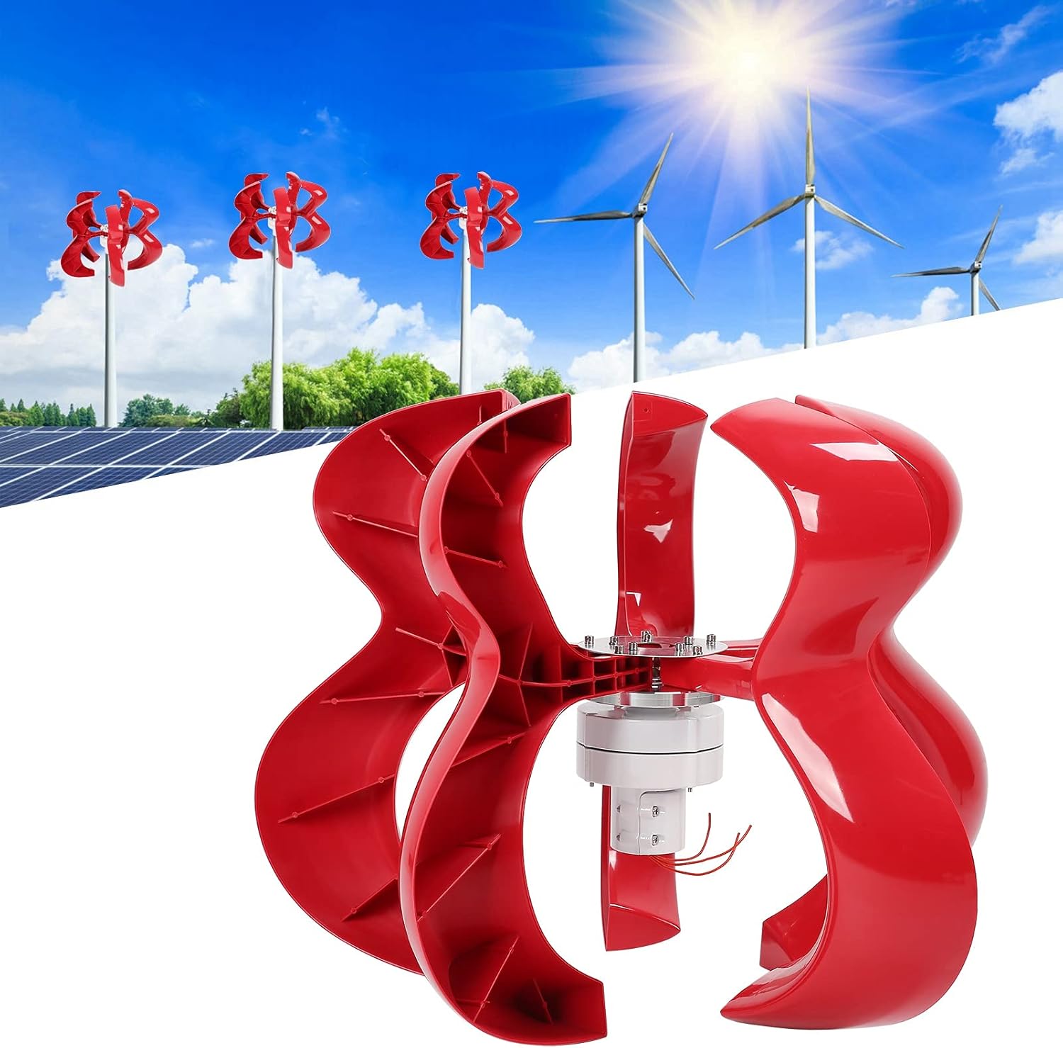 Buy Wind Turbine Generator Kit, 5 Blades 12V 24V IP67 Protection ...