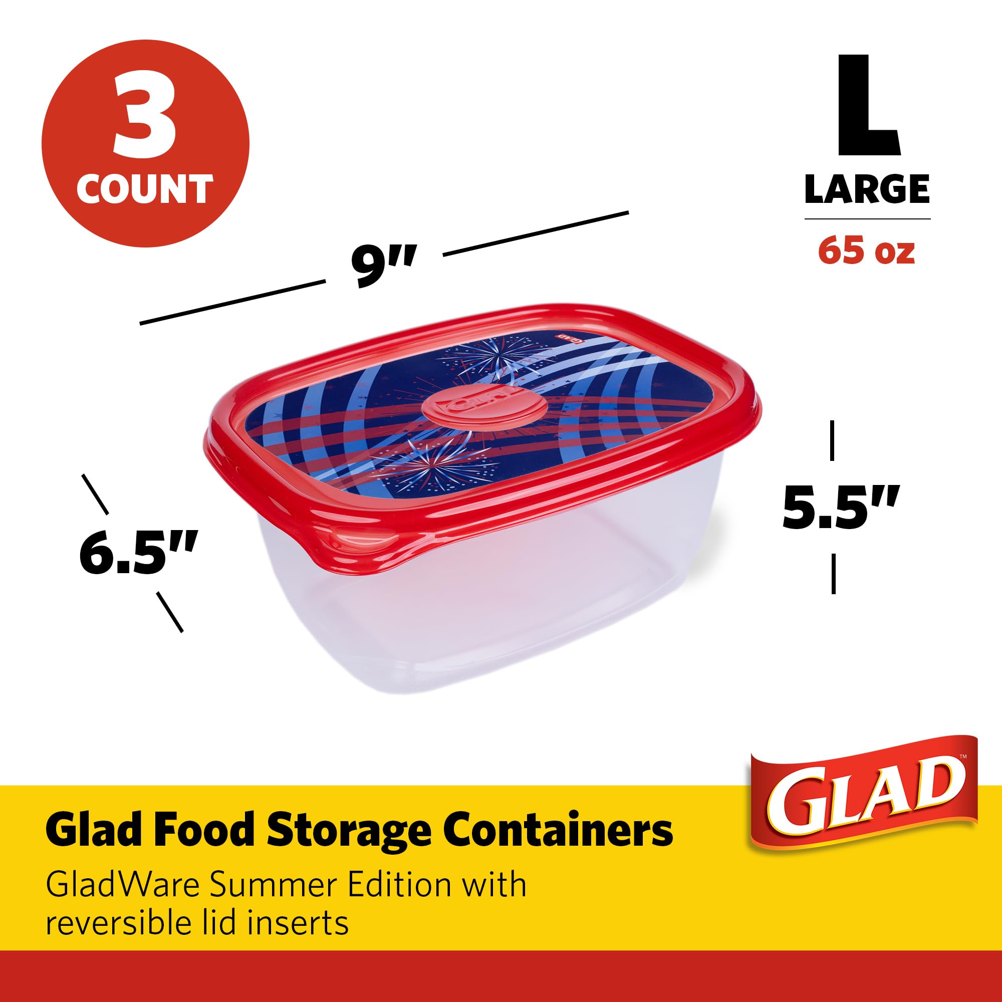 Snapklik.com : Glad Food Storage Containers, GladWare Summer Edition