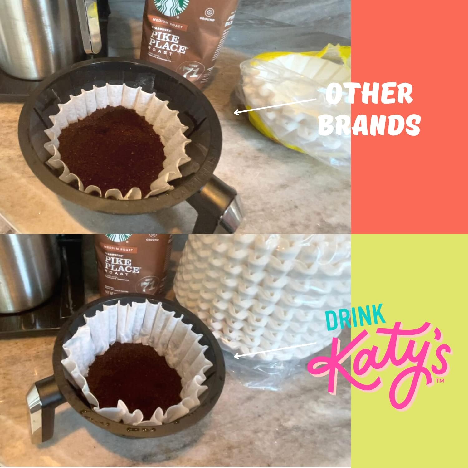 Drink Katys Large Coffee Filters 95 x 45 12 Cup Tall-Walled Coffee ...