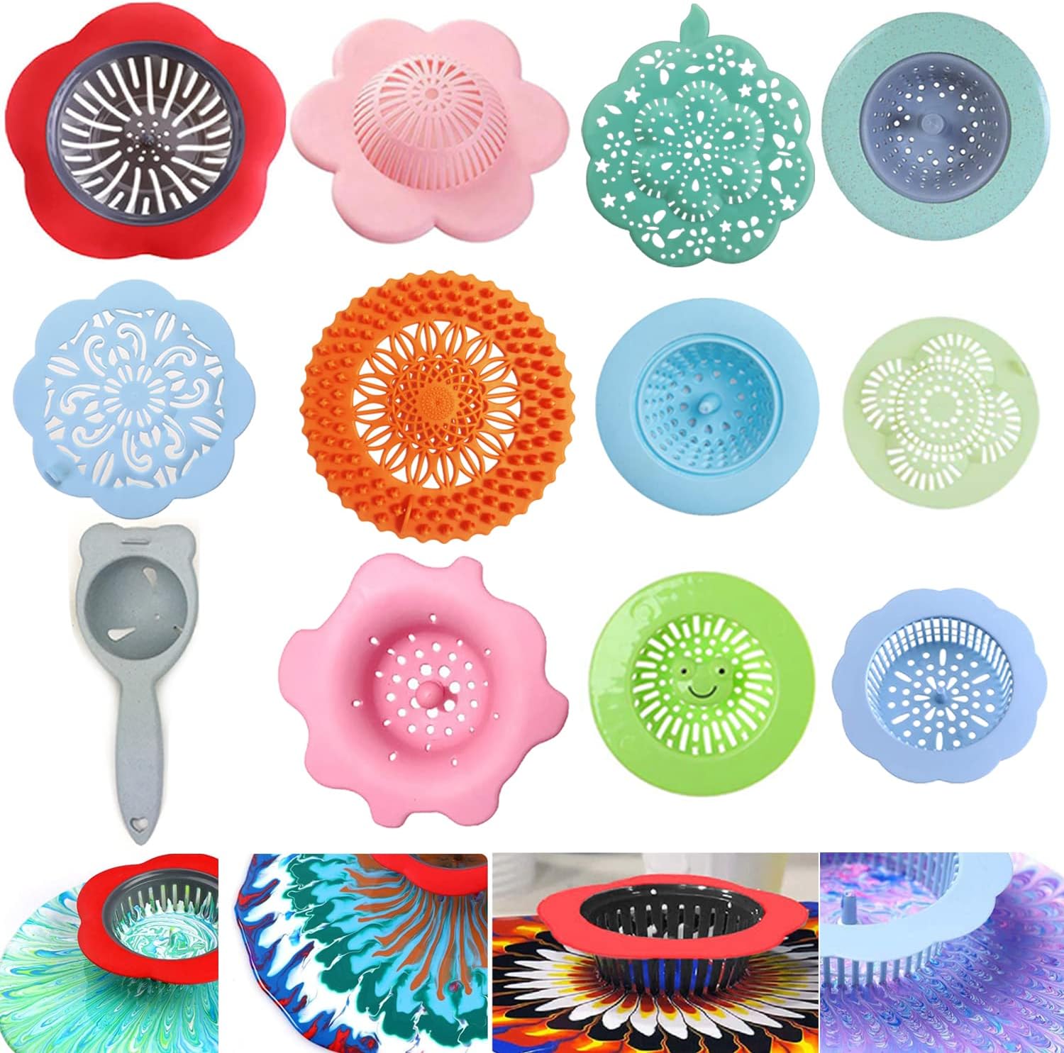 Amazon.com: Acrylic Pouring Strainers,12 Pcs Acrylic Paint Pouring ...
