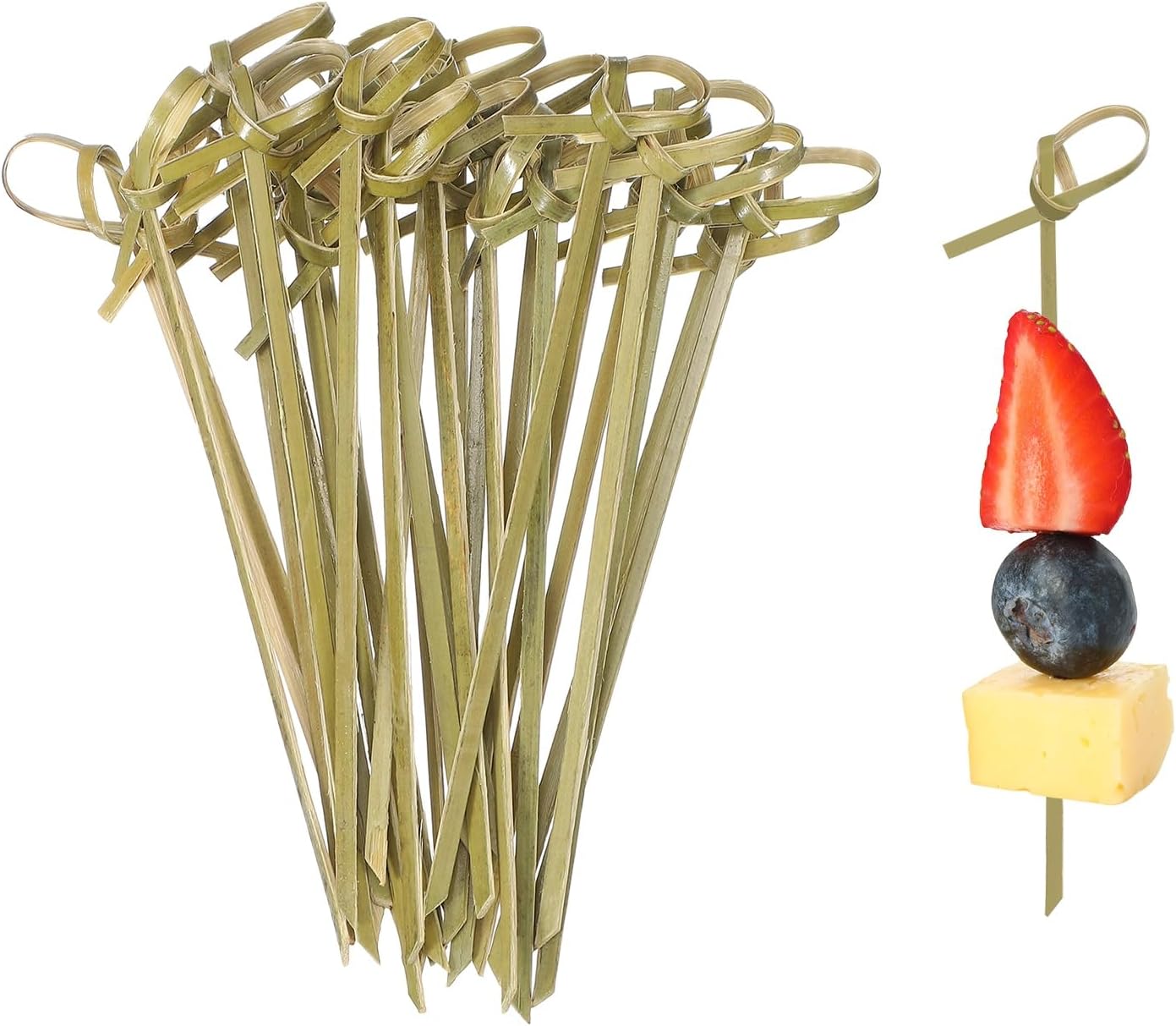 Amazon.com | uxcell 100Pcs Bamboo Cocktail Skewers, 4.13" Appetizer ...