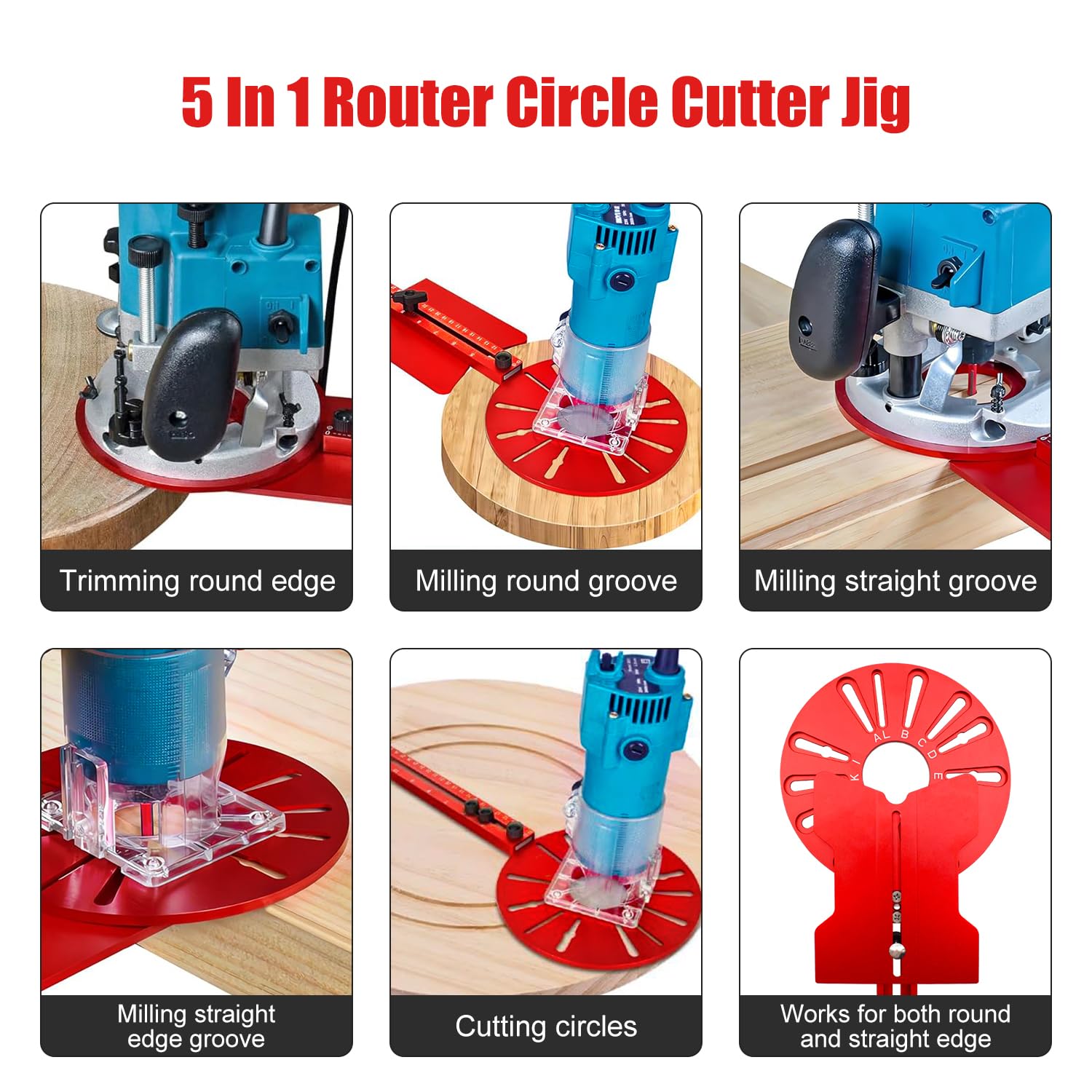 Snapklik.com : New 5 In 1 Router Milling Groove Bracket For Routing ...