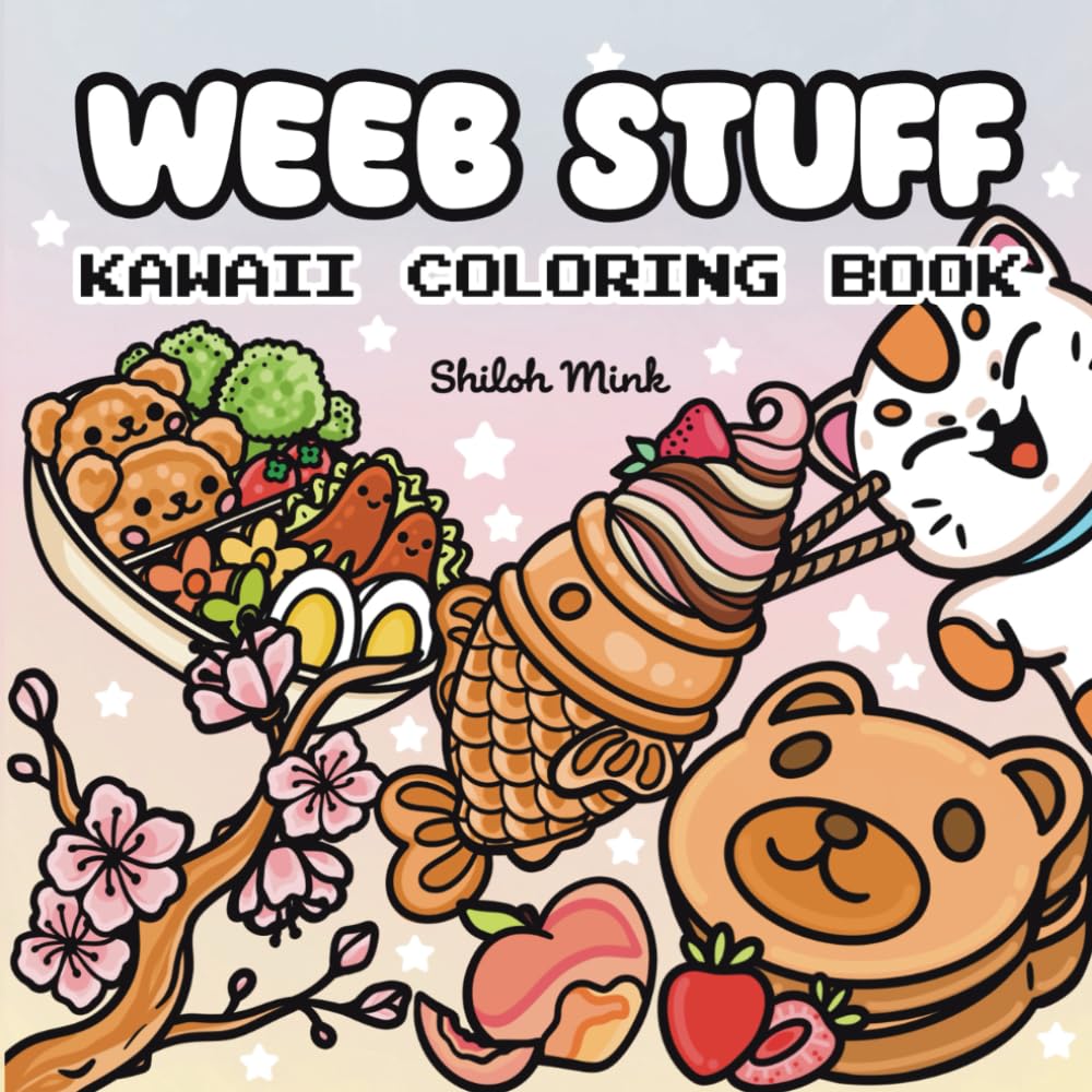 Weeb Stuff Kawaii Coloring Book: No Ai | Simple, Bold & Easy, japanese ...