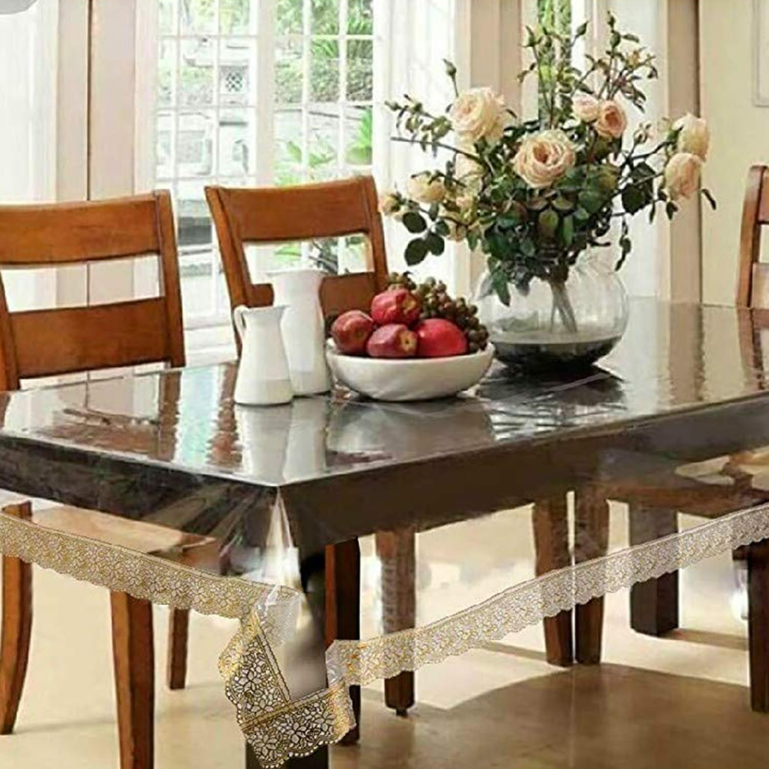 Buy Kuber Industries PVC Center Table Cover|40x60 Inch |Transparent ...