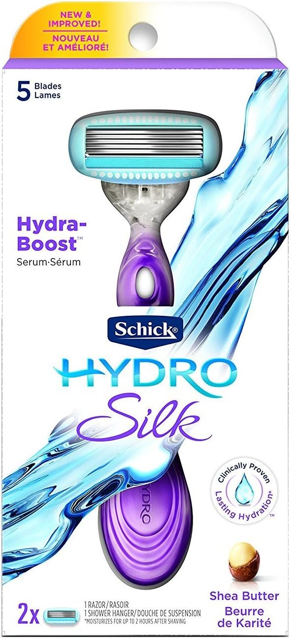 Schick Hydro Silk Razor For Women With 2 Moisturizing Blade Refills ...