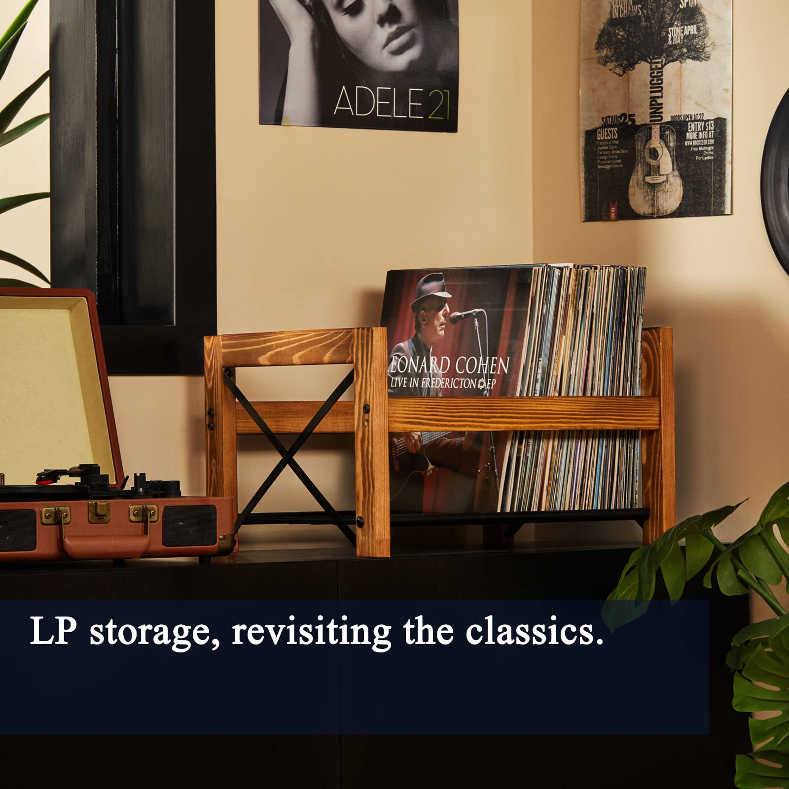 X-cosrack Vinyl Record Holder,Fits 7â€? -12â€? Records,Store Up to ...