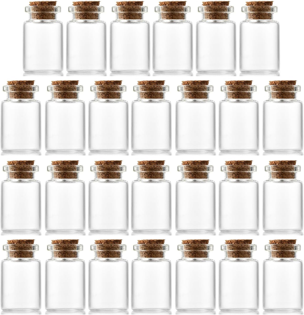 Amazon.com: EWEIGEER 27pcs 7ml Small Glass Bottles with Cork Stopper ...