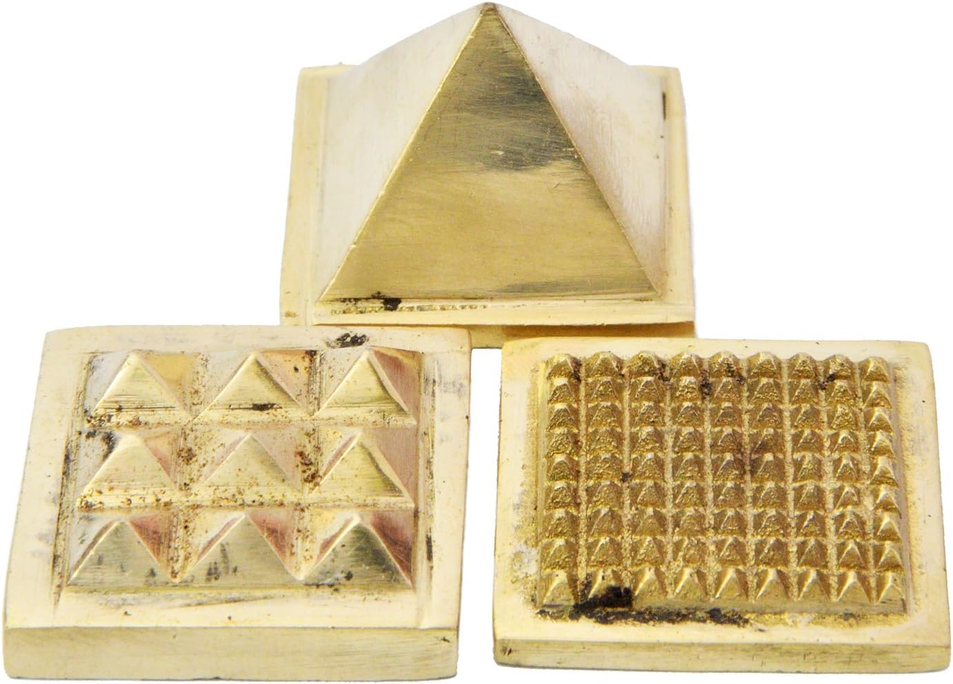 Vastu Pyramid (Set of Three): 91 Pyramids in Total - Brass Statue ...