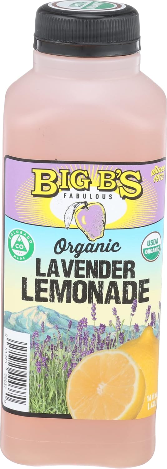 Amazon.com : BIG BS Organic Lemonade, Lavender, 16 FZ : Grocery ...