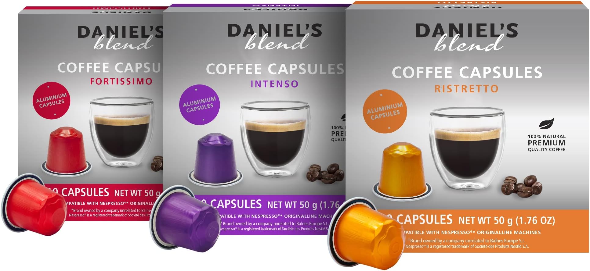 Amazon.com: Daniels Blend Espresso Aluminum Capsules Compatible with ...