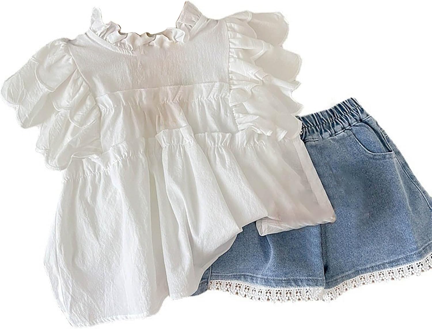 Amazon.com: Conjunto de 2 piezas para bebé y niña, camiseta de muñeca ...