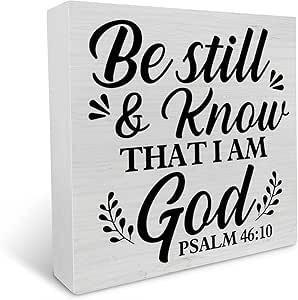 Amazon.com: FixeLLD Be Still and Know That Bible Verse Decorative ...