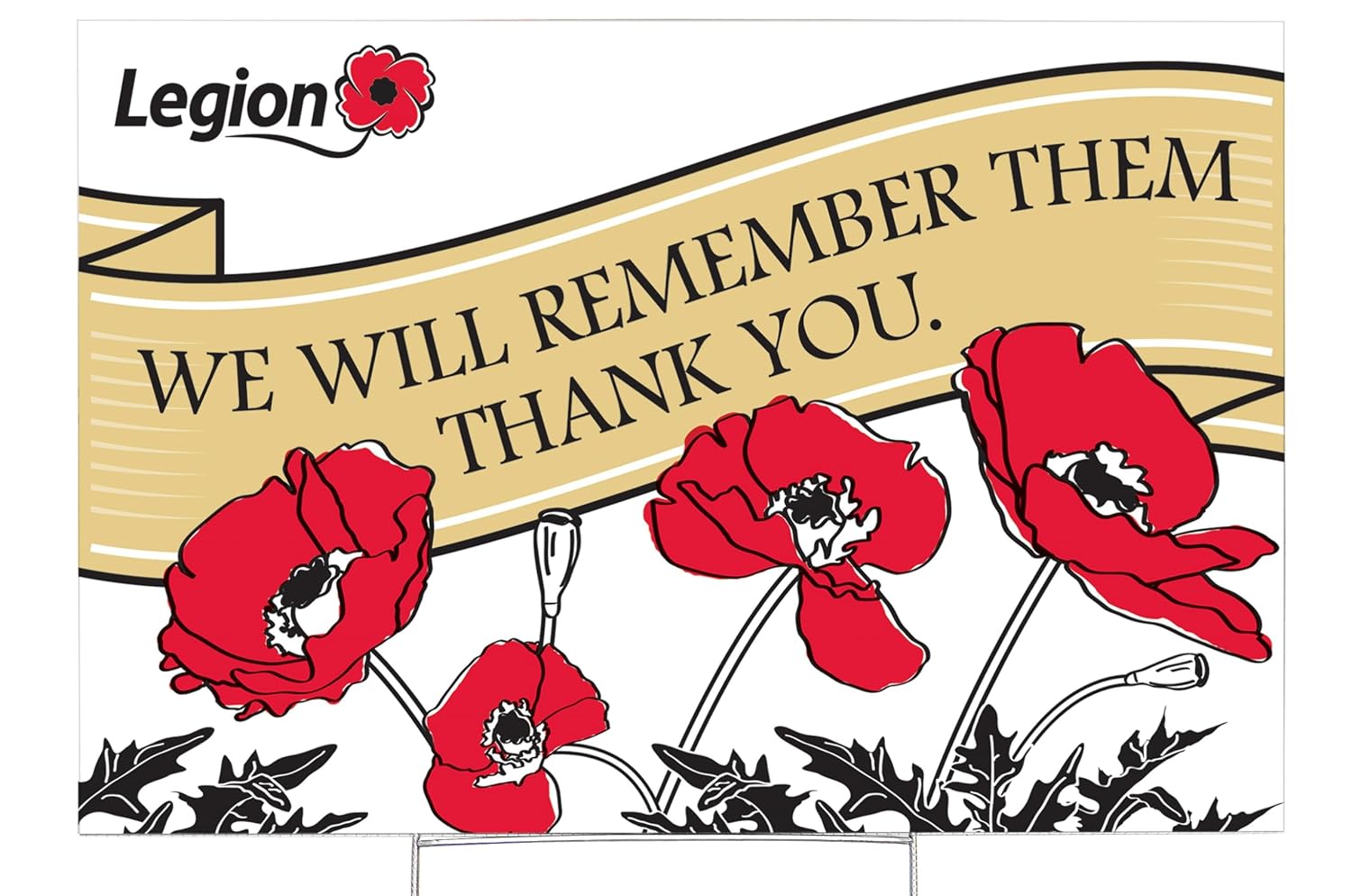 The Royal Canadian Legion Lawn Sign: We Will Remember Them : Amazon.ca ...