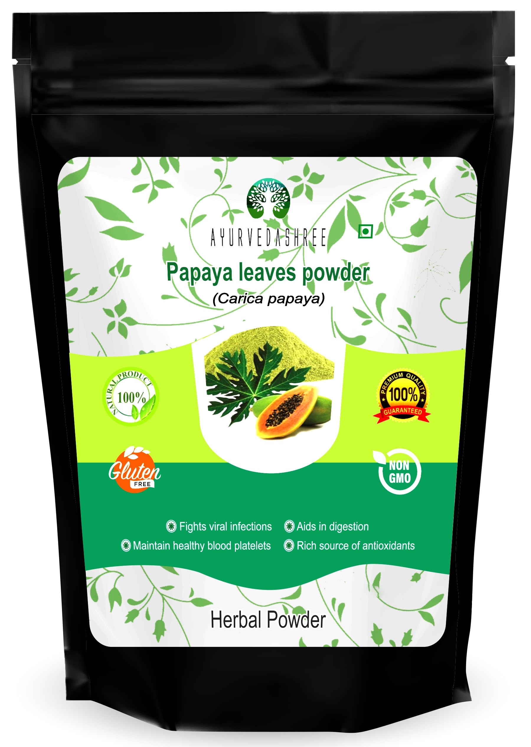 Snapklik.com : AYURVEDASHREE Papaya Leaf Powder 50 Gm Dried From Fresh ...
