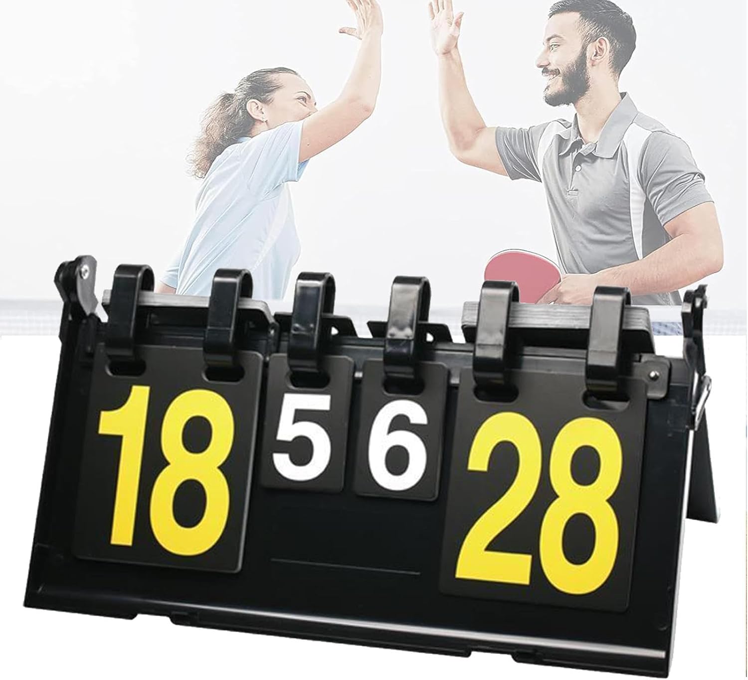 MTTXY Tabletop Scoreboards, Portable 4 Digital Score Board Flipper for ...