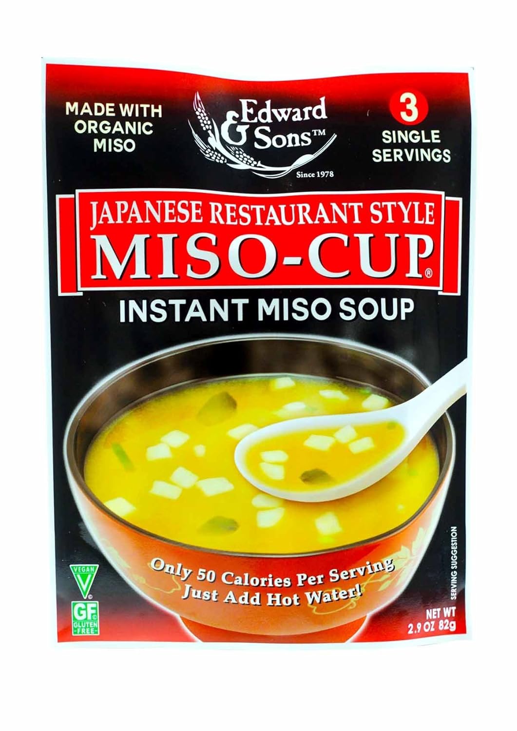 Amazon.com : Edward & Sons Japanese Restaurant Style Miso-Cup - Instant ...