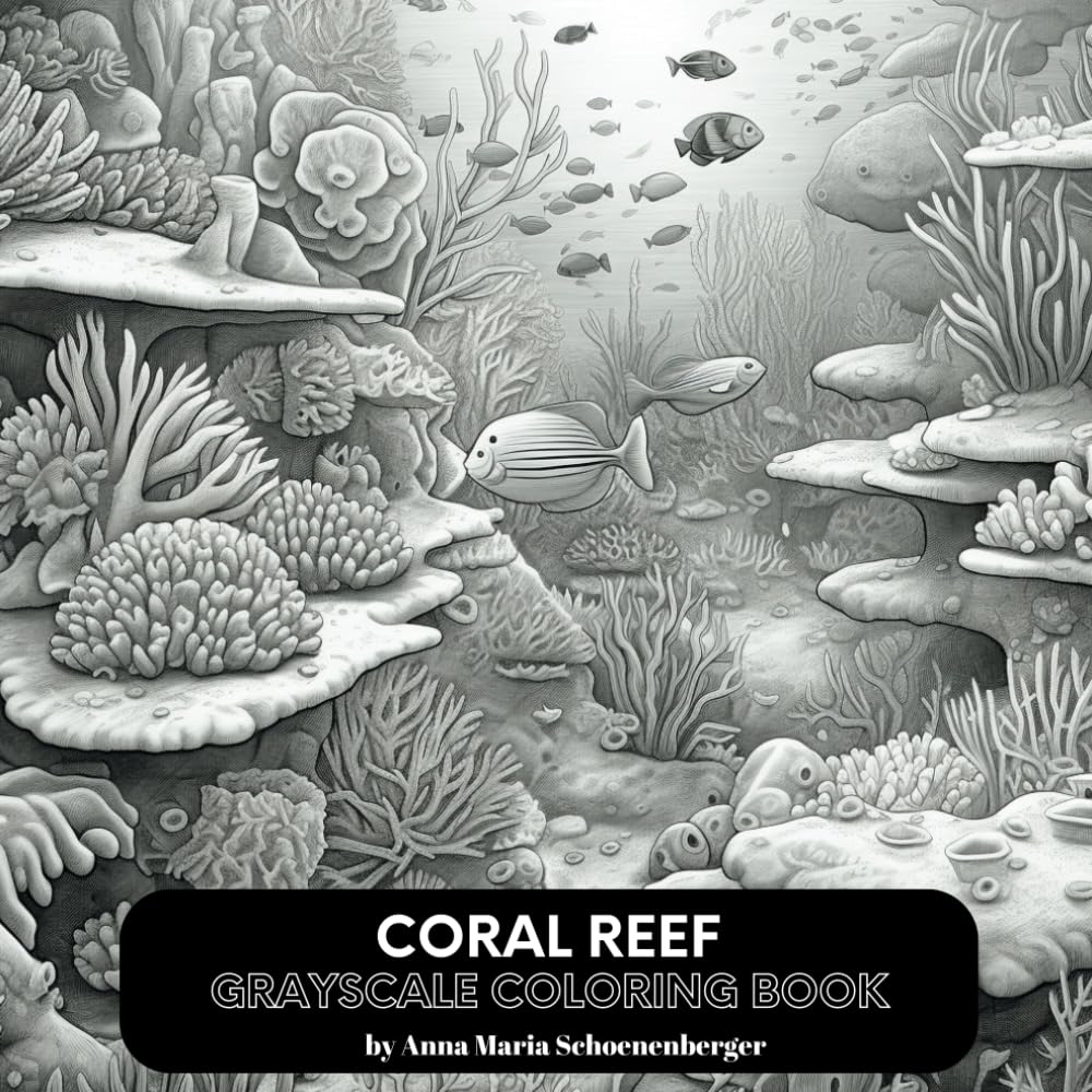 Amazon.com: CORAL REEF Grayscale Coloring Book: 9798396256873 ...