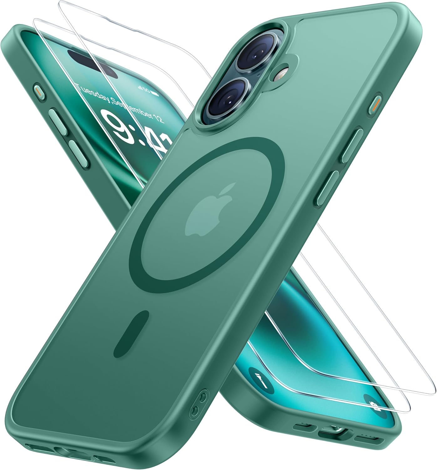 Amazon.com: Miracase Magnetic Series for iPhone 16 Plus Case [Compatible with MagSafe] [with 2X ...