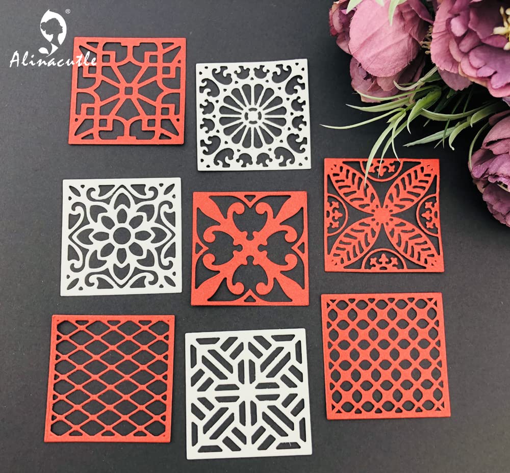 Snapklik.com : Alinacutle 8PC Square Metal Die Cut, Paper Craft Metal ...