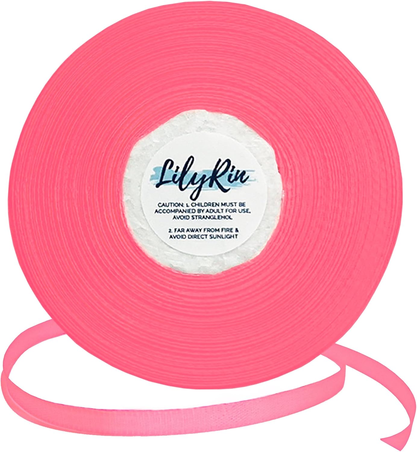 Amazon.com: Neon Pink Ribbon 1/4 Inches 36 Yards Satin Roll Perfect for ...
