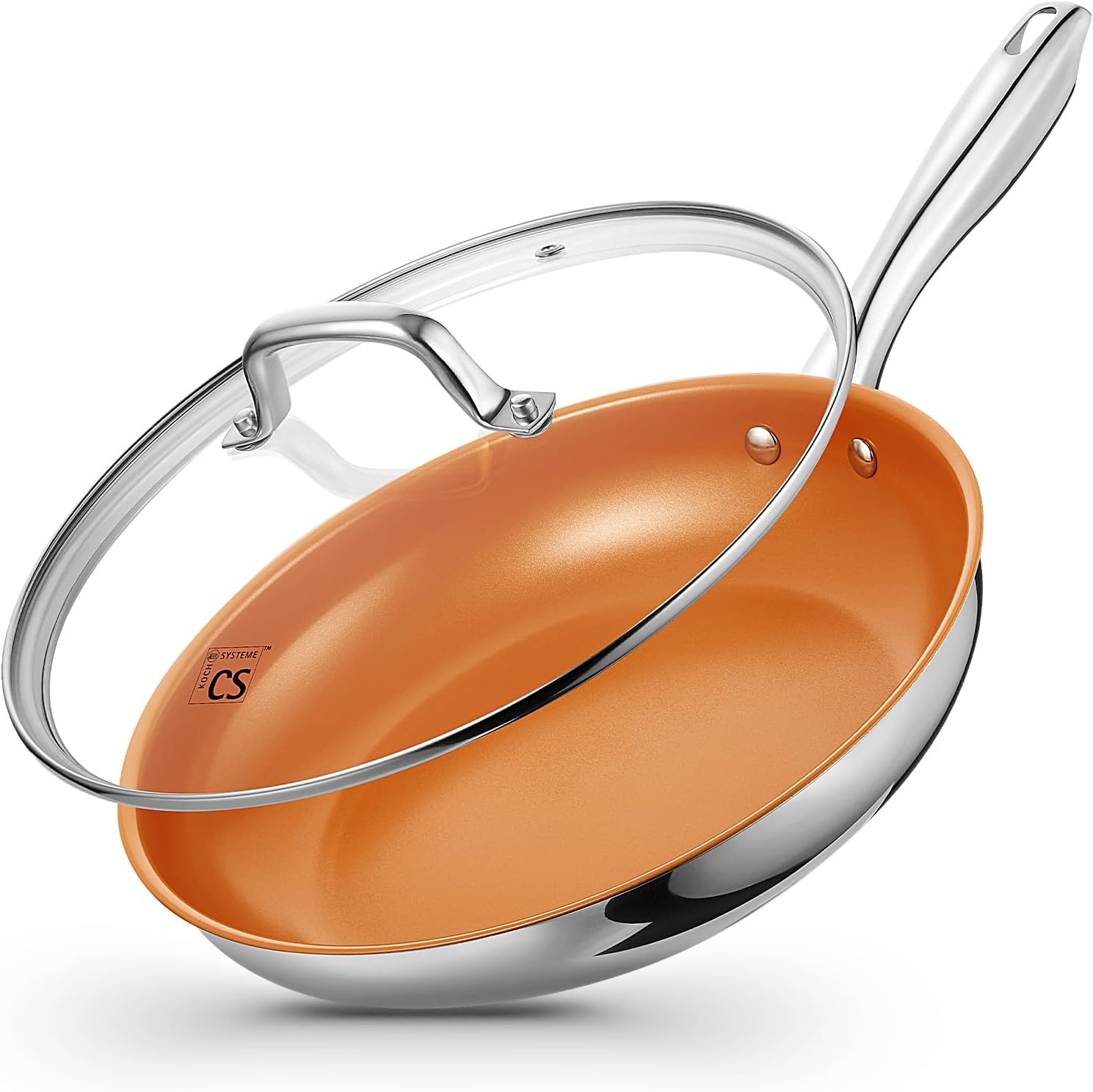 Amazon.com: KOCH SYSTEME CS Stainless Steel Pan with Lid, 8 Inch ...