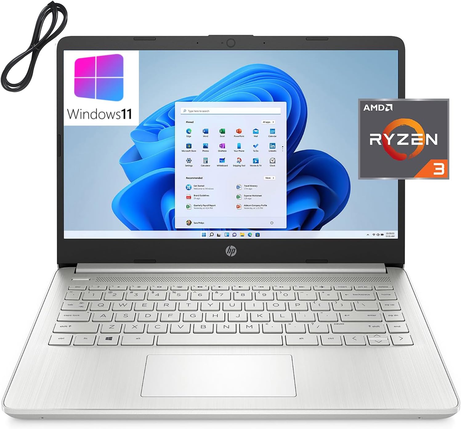 Amazon.com: HP 14 14" FHD Laptop Computer, AMD Ryzen 3 3250U up to 3 ...