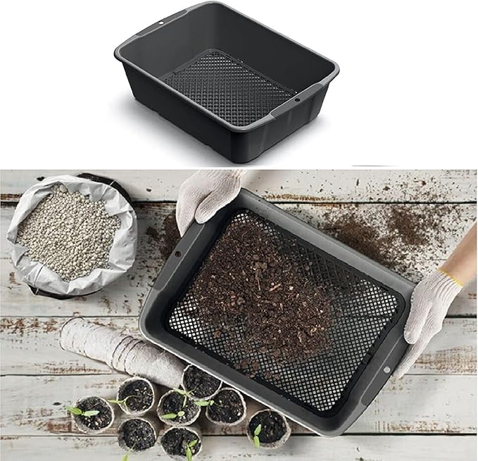 B2C Garden Sieve Plastic Large Riddle Riddler Soil Sifter Mesh ...