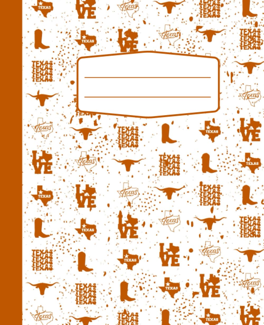 Amazon.com: School Spirit Composition Notebook - burnt orange ...