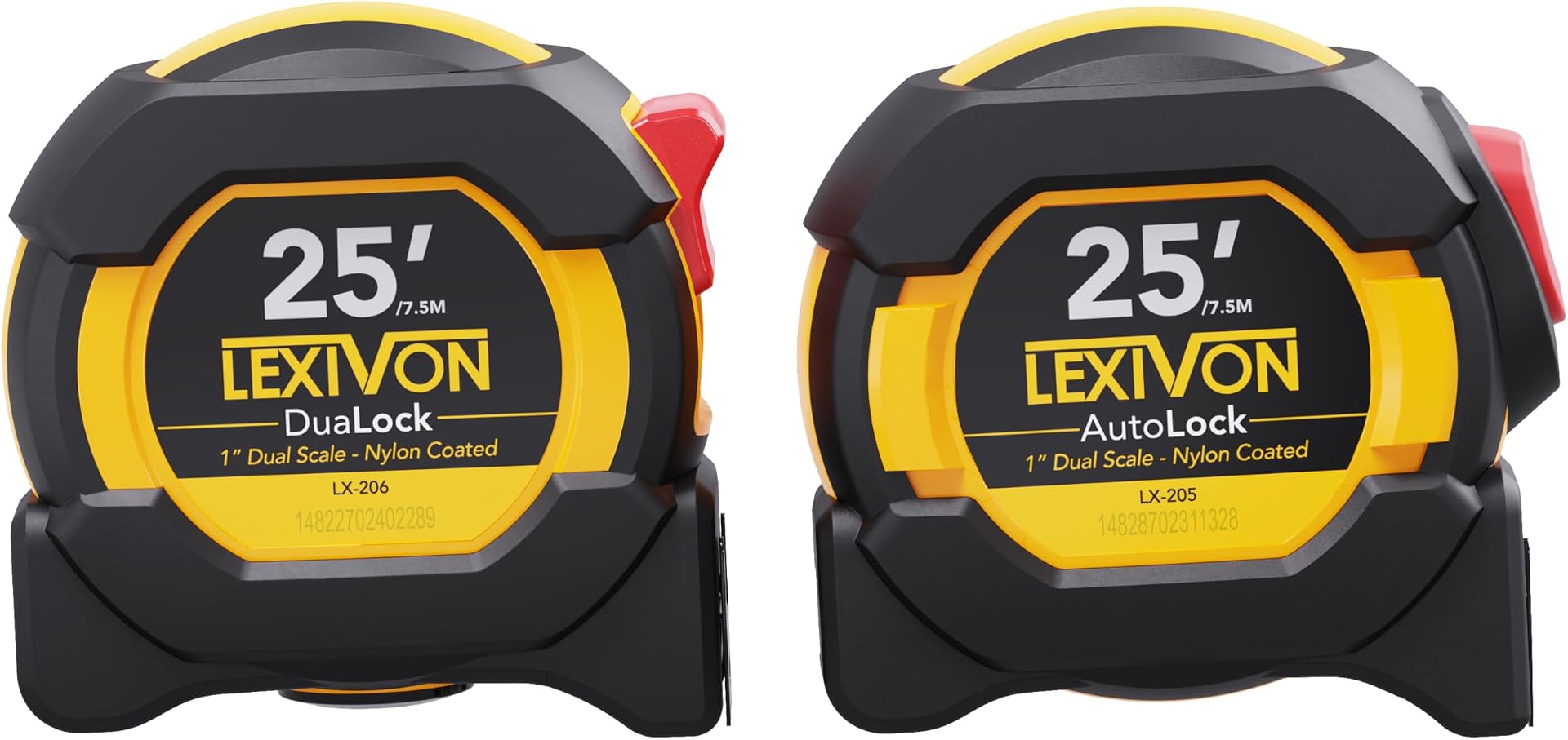 Lexivon 2 Pack 25ft 7 5m Tape Measure Dualock Autolock | Desertcart ...