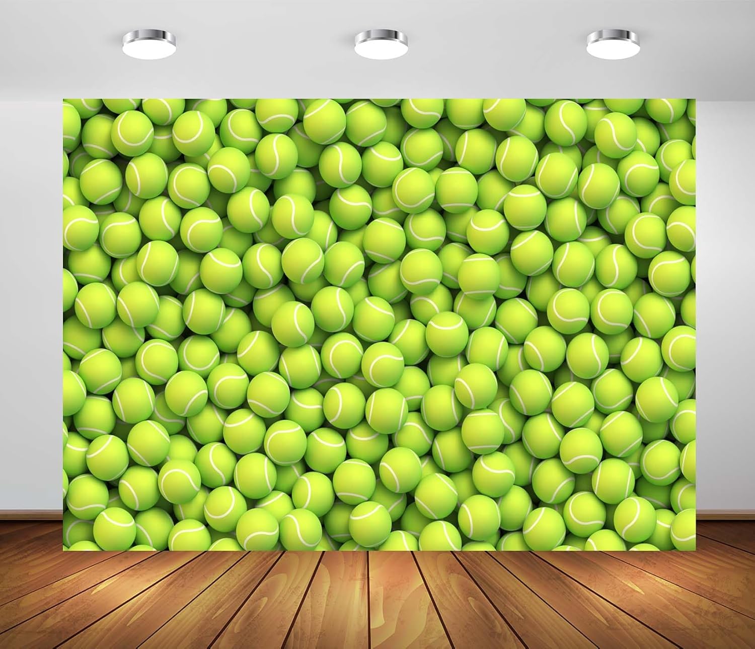 Amazon.com : BELECO 7x5ft Fabric Tennis Balls Backdrop Green Tennis ...