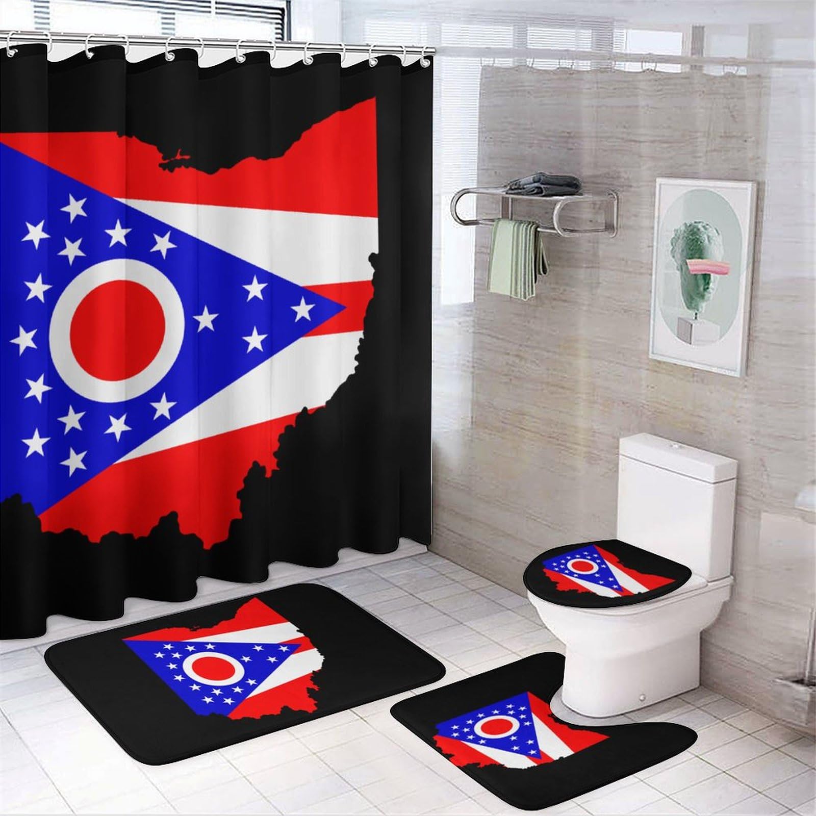 Ohio State Bathroom Set San Francisco 49ers 3 Piece Bathroom Set