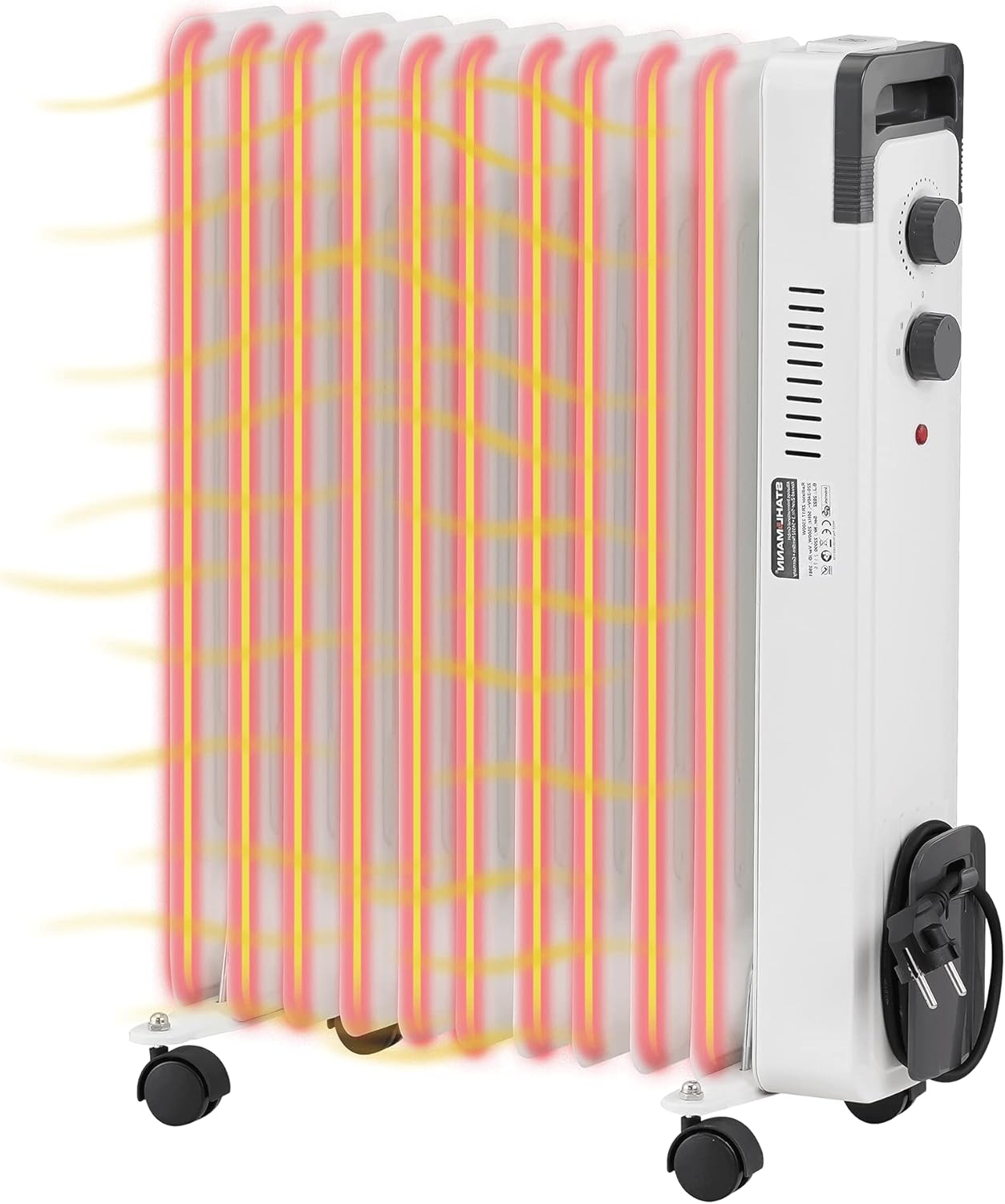 STAHLMANN Ölradiator ZR17 2500 Watt – Elektroheizung Energiesparend bis ...
