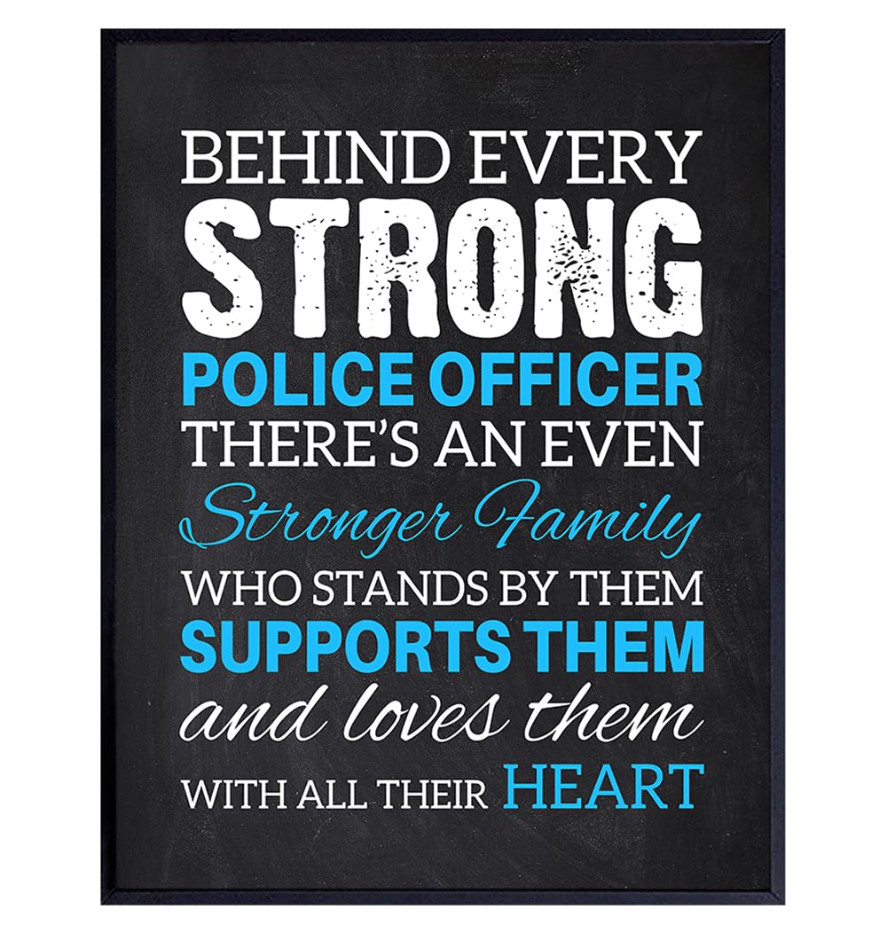 Amazon.com: police officer Wall Art 11x14 - Patriotic Home Decor for ...