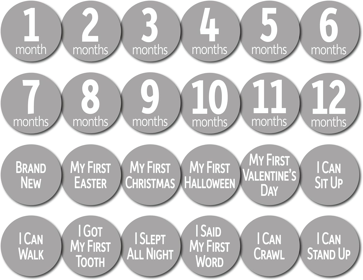 Amazon.com: Months in Motion Baby Monthly Stickers | Infant Milestone ...