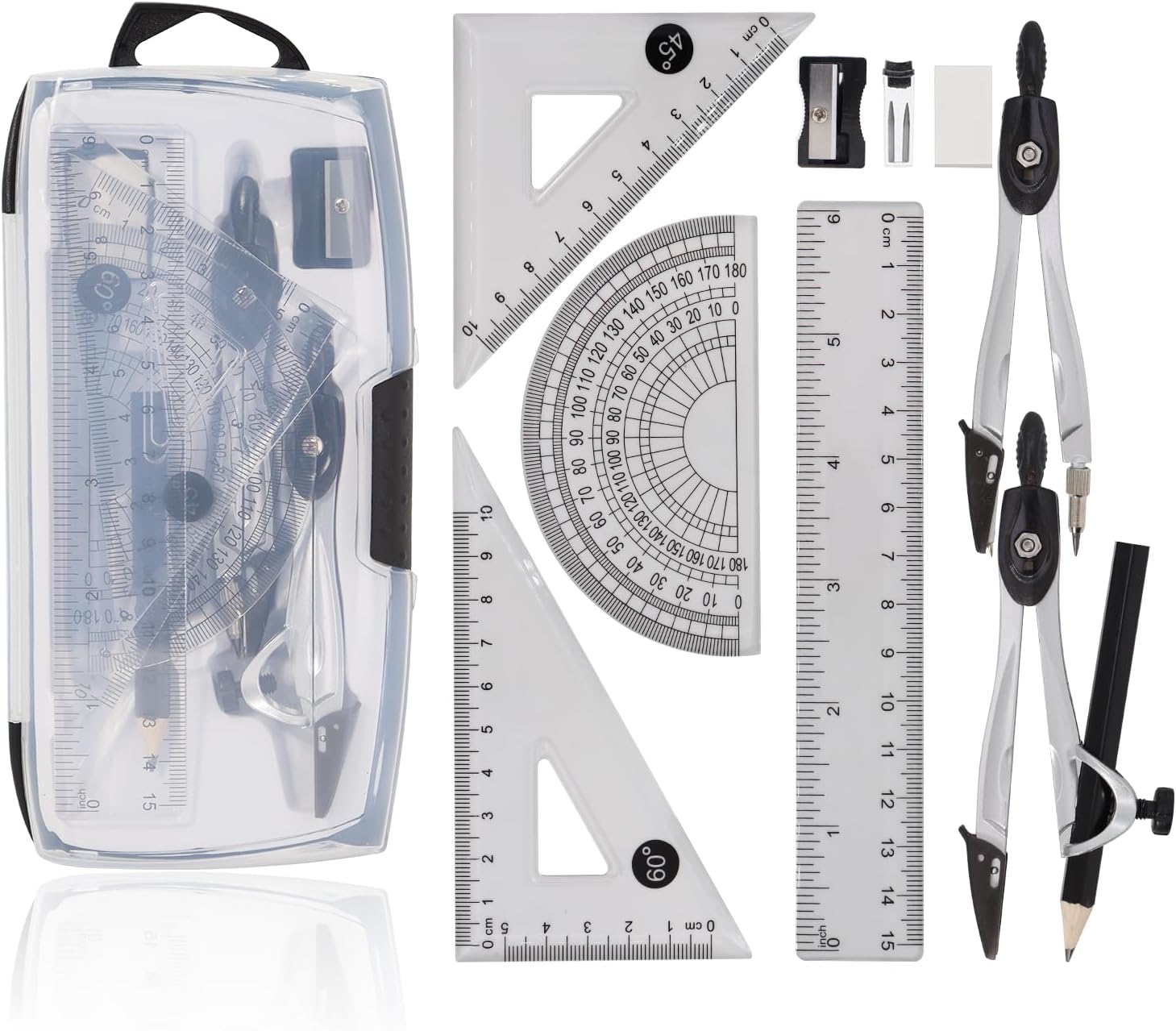 Maths Set | 10Pcs Geometry Sets Maths Sets for Secondary School ...