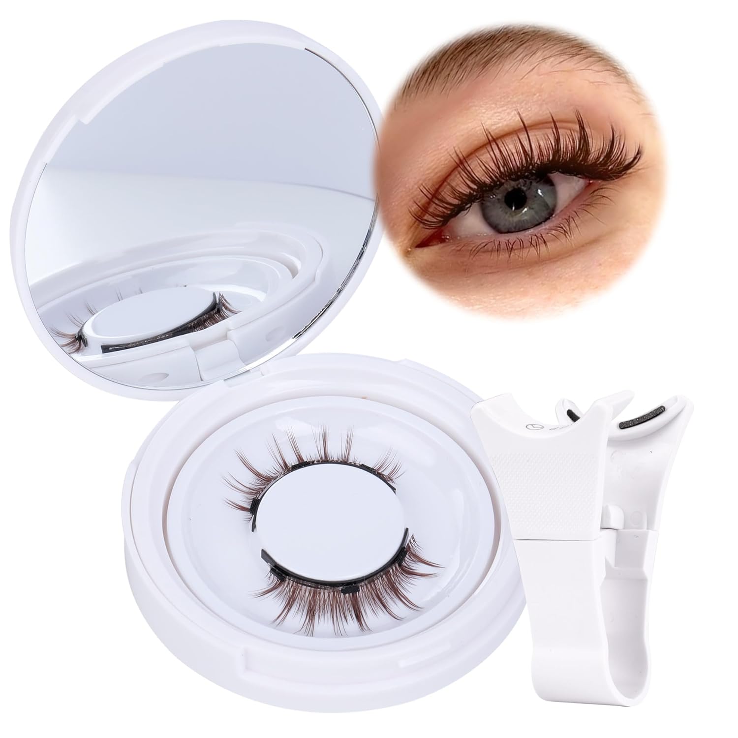 Amazon.com: Magnetic Eyelashes Brown Lashes with Applicator No Glue ...