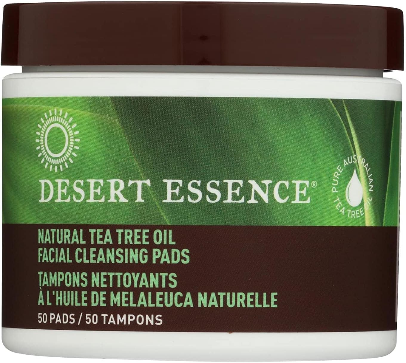 Amazon.com: Desert Essence Tea Tree Oil Facial Cleansing Pads - Makeup ...