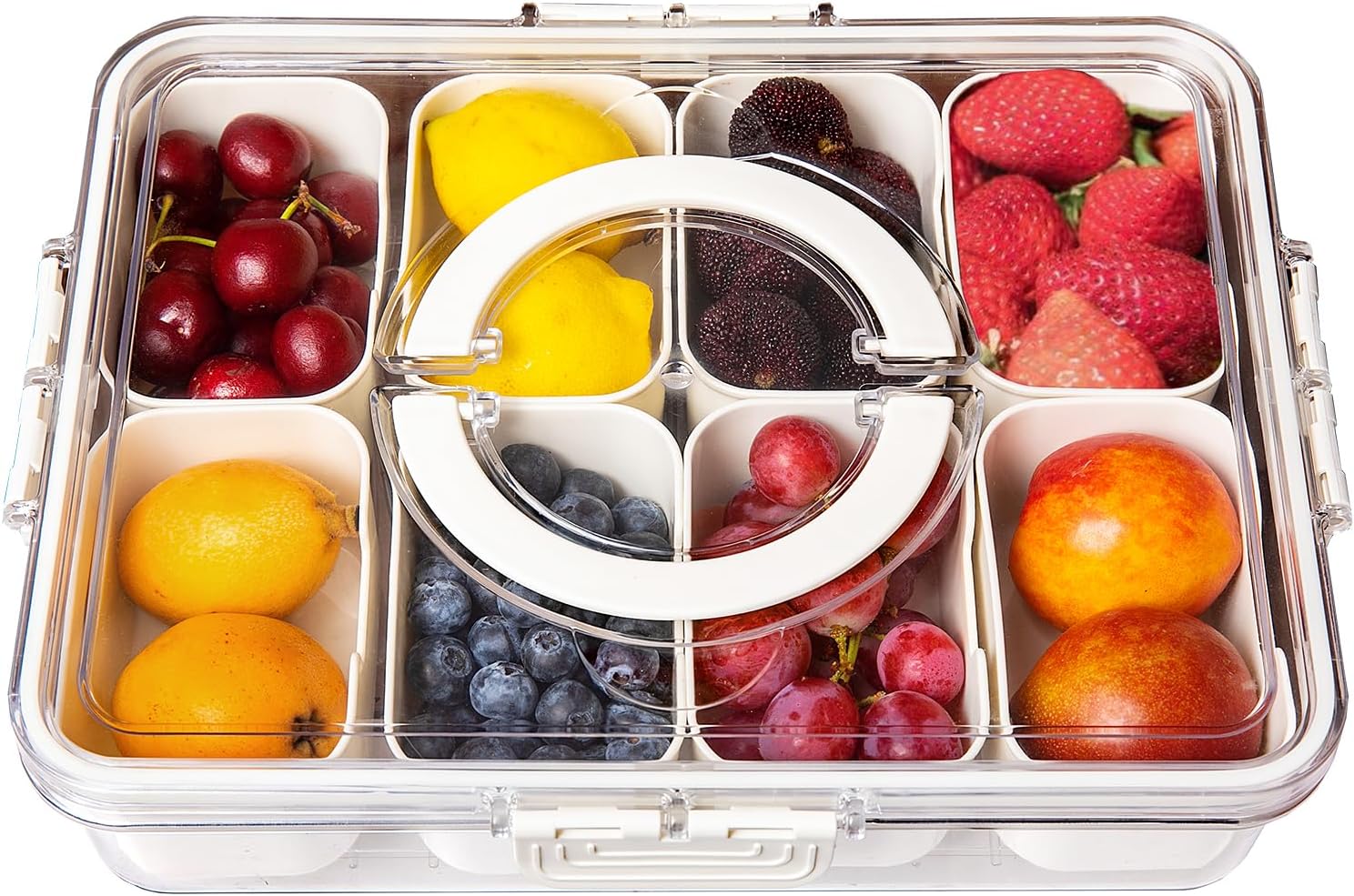 Amazon.com | Divided Serving Tray,Food Storage Containers with Lids ...